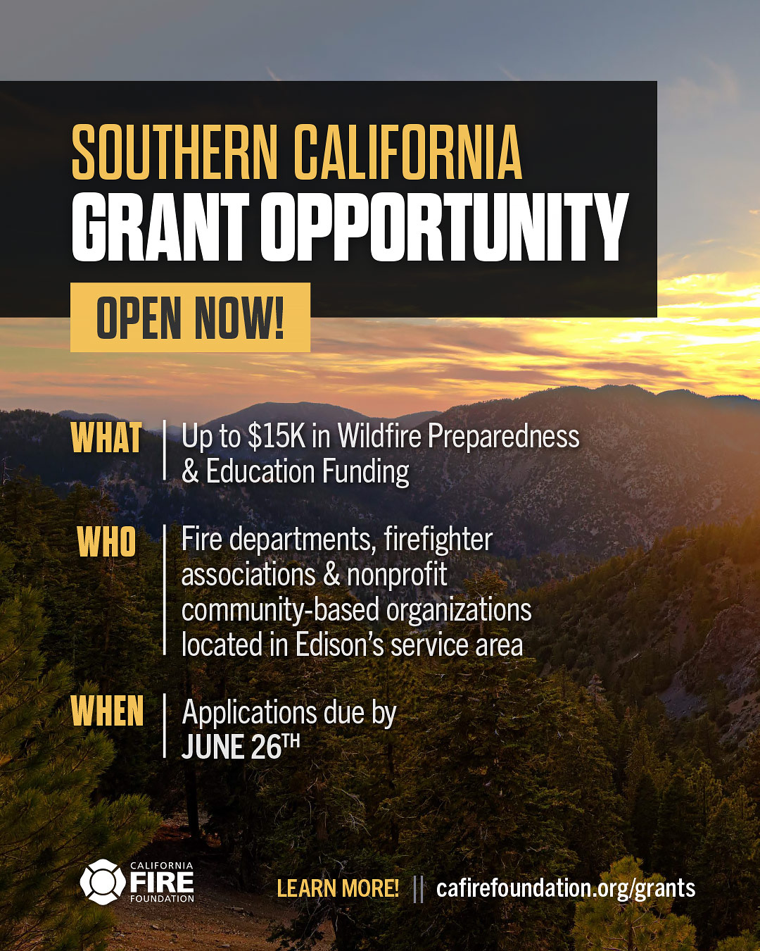 Funding Opportunities | California Fire Foundation