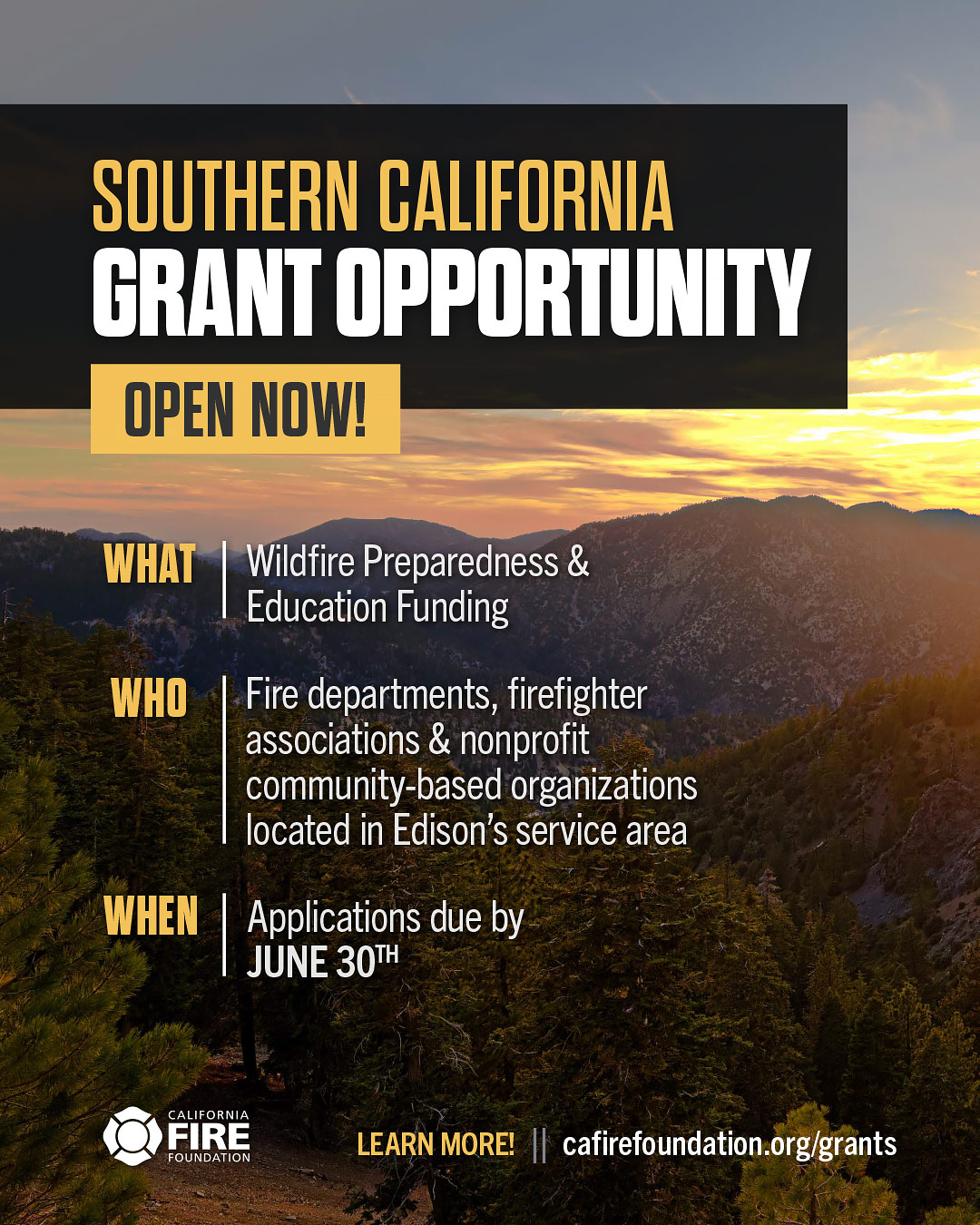 Funding Opportunities | California Fire Foundation